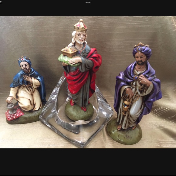 Art | Vintage Nativity Scene The Three Biblical Kings Porcelain ...